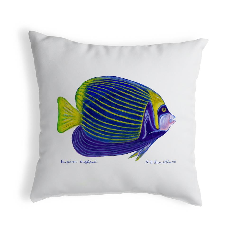 Betsy Drake Interiors Emperor Angelfish Noncorded Indoor/Outdoor Pillow ...