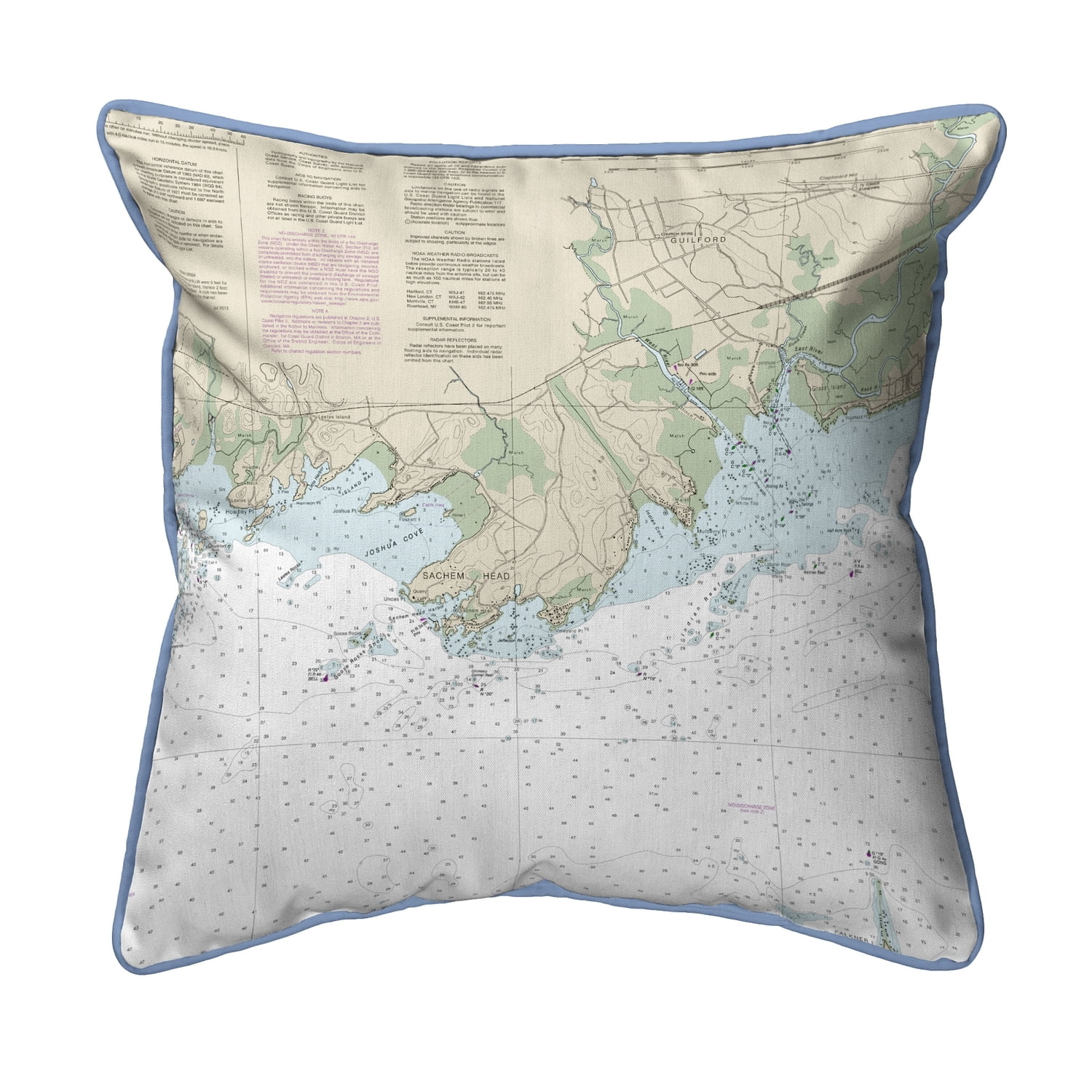 Betsy Drake Interiors Guilford Point, CT Nautical Map Small Corded ...