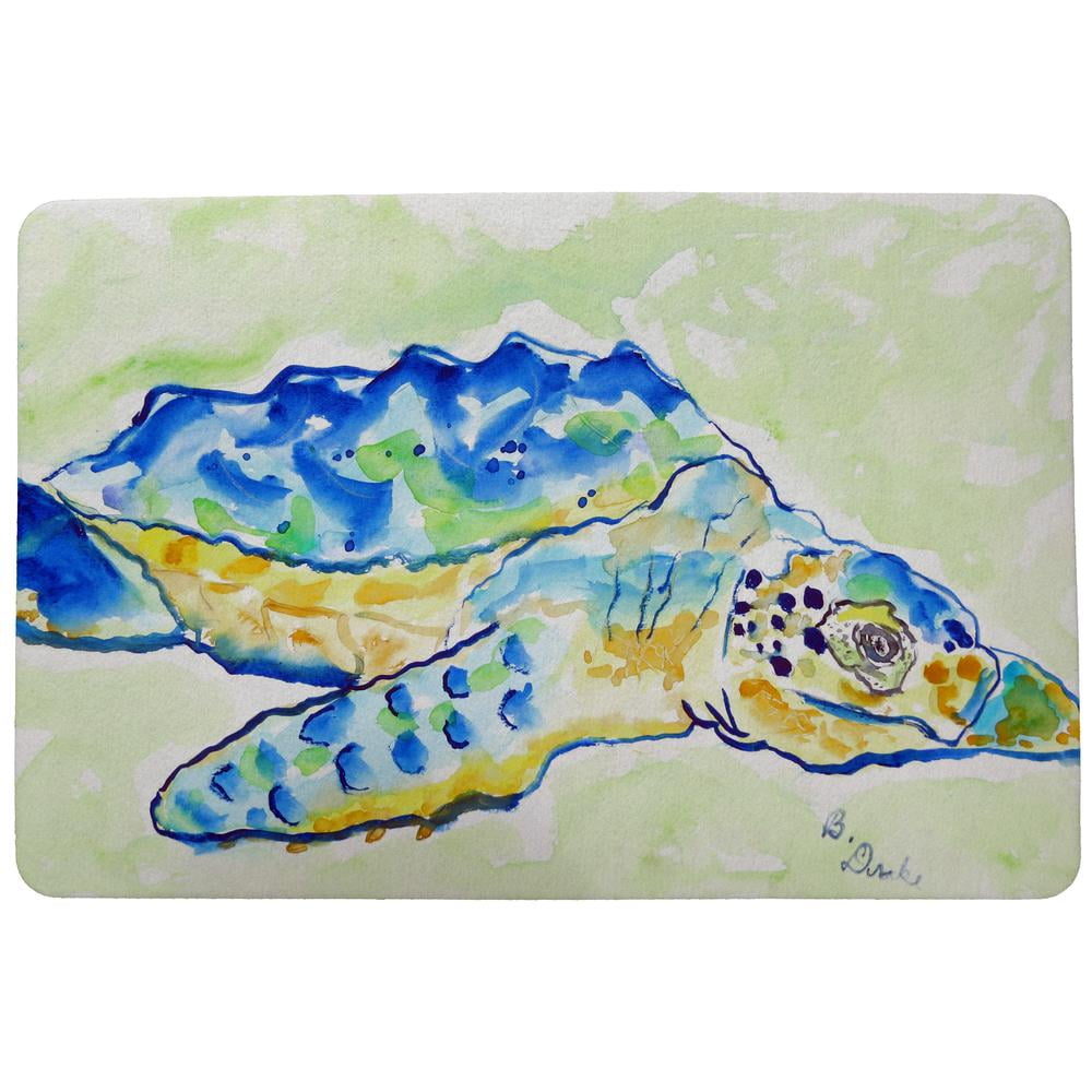 Betsy Drake Interiors Loggerhead Turtle Door Mat 18x26 - Walmart.com