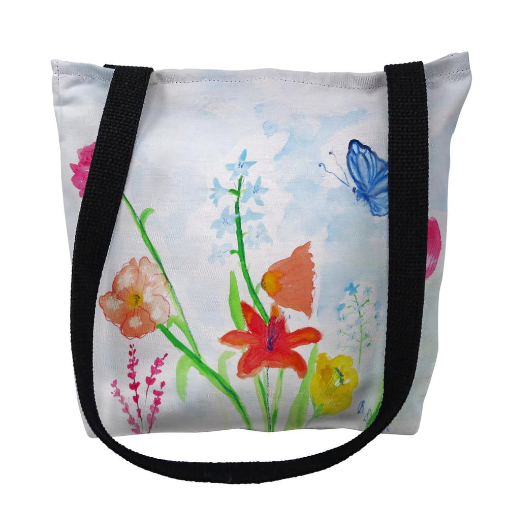Betsy Drake Interiors Pastel Garden Large Tote Bag 18x18 - Walmart.com