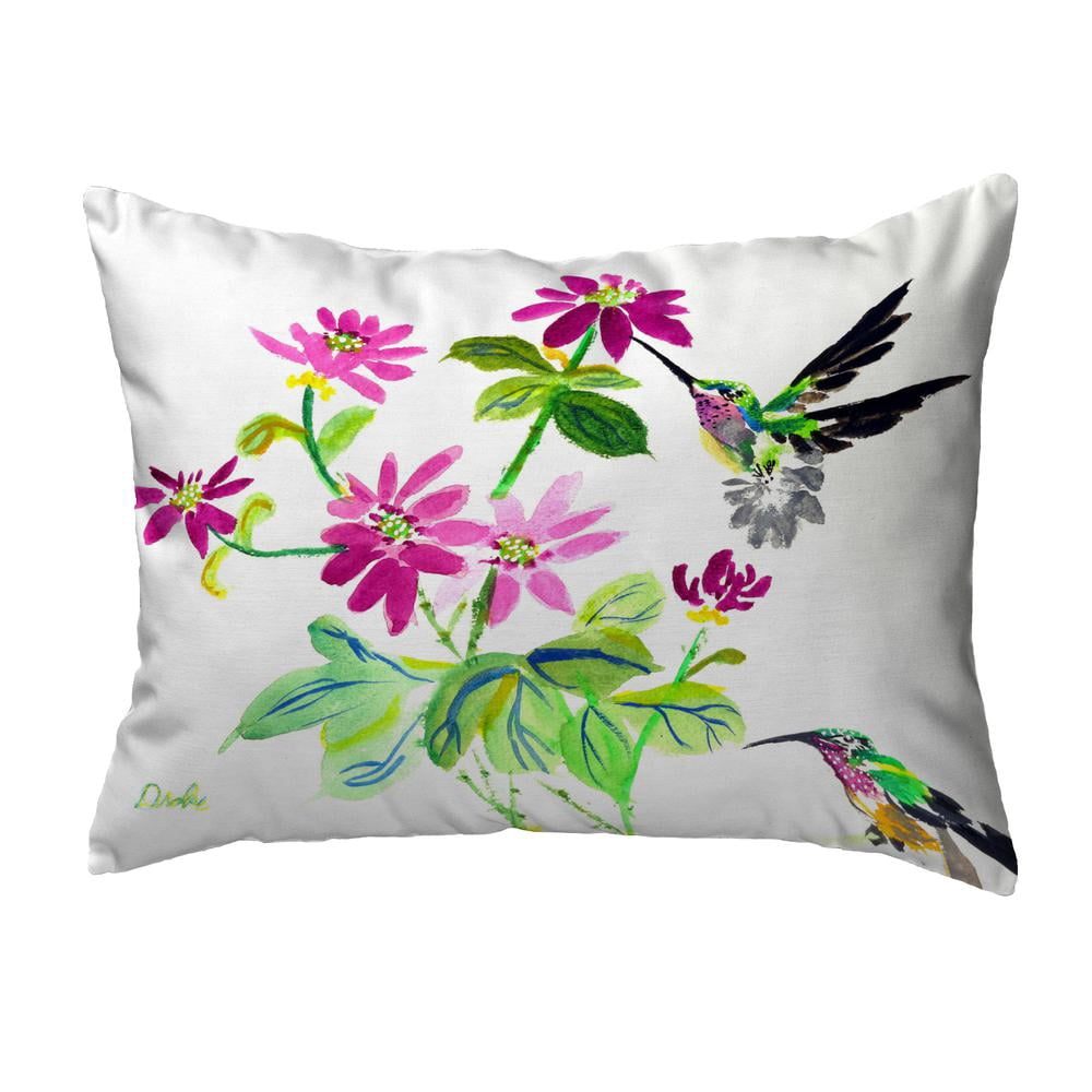 Betsy Drake Interiors Ruby Throat Noncorded Indoor/Outdoor Pillow 16x20 ...