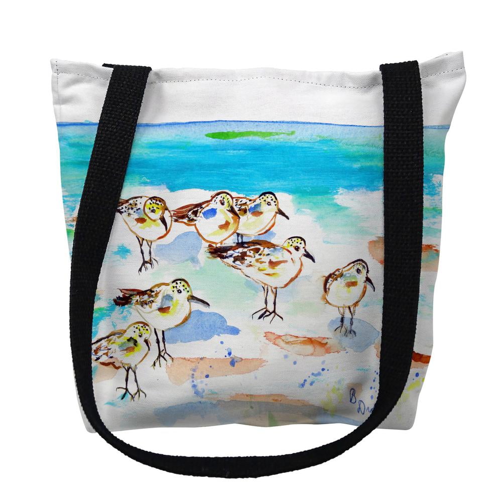 Betsy Drake Interiors Seven Sanderlings Large Tote Bag 18x18 - Walmart.com