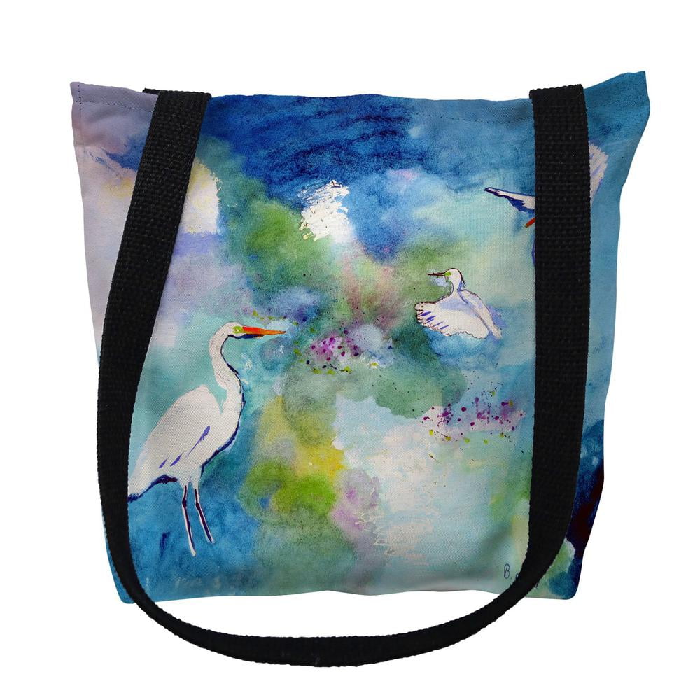 Betsy Drake Interiors Three Egrets Large Tote Bag 18x18 - Walmart ...