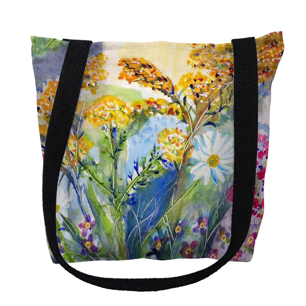Betsy Drake Interiors Wild Flowers Large Tote Bag 18x18 - Walmart.com