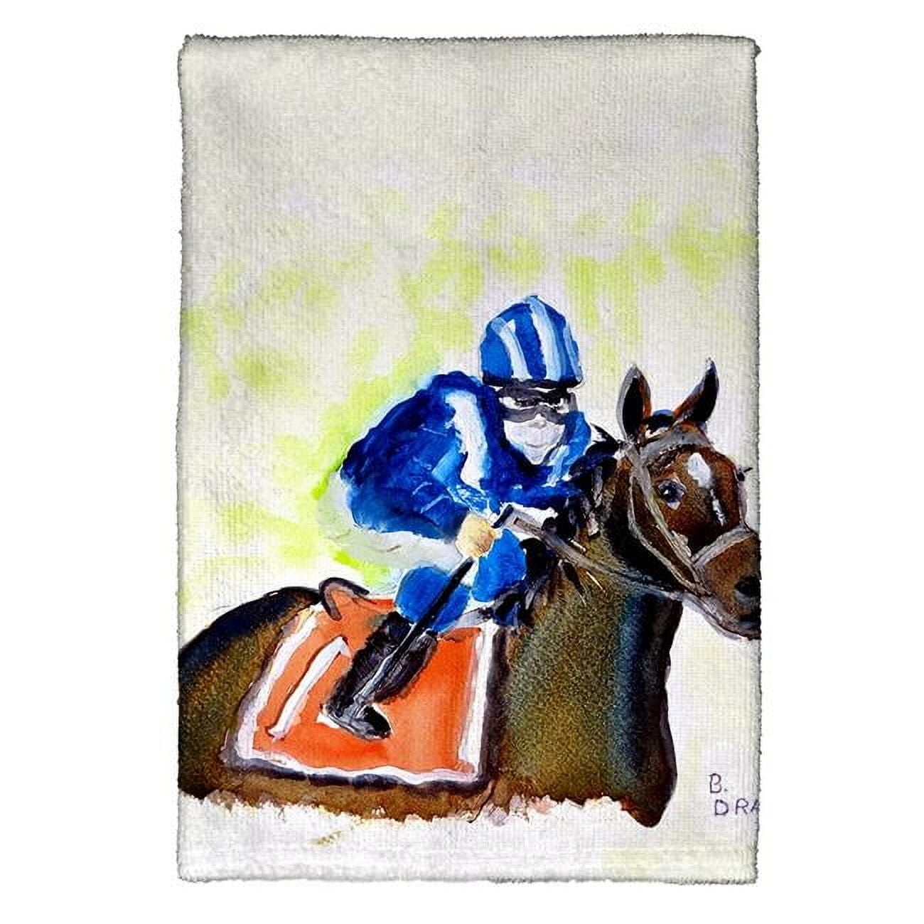 Betsy Drake KT339 Horse & Jockey Kitchen Towel - Walmart Business Supplies