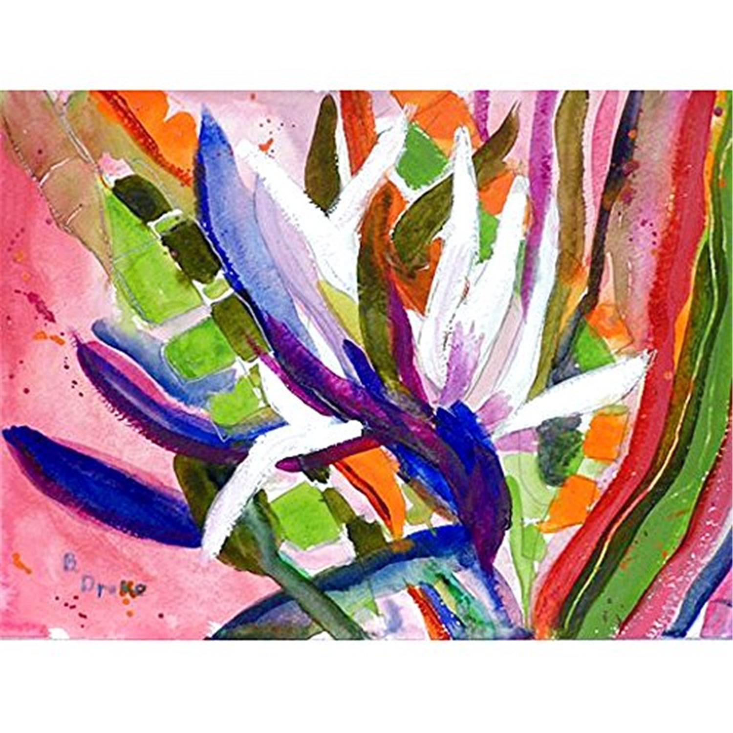 Betsy Drake PM289 Betsys Bird of Paradise Place Mat - Set of 4 ...