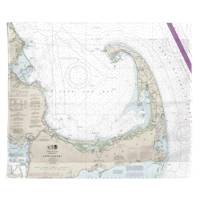 Betsy Drake TP13246 24 x 30 in. Cape Cod Bay, MA Nautical Map Wall ...
