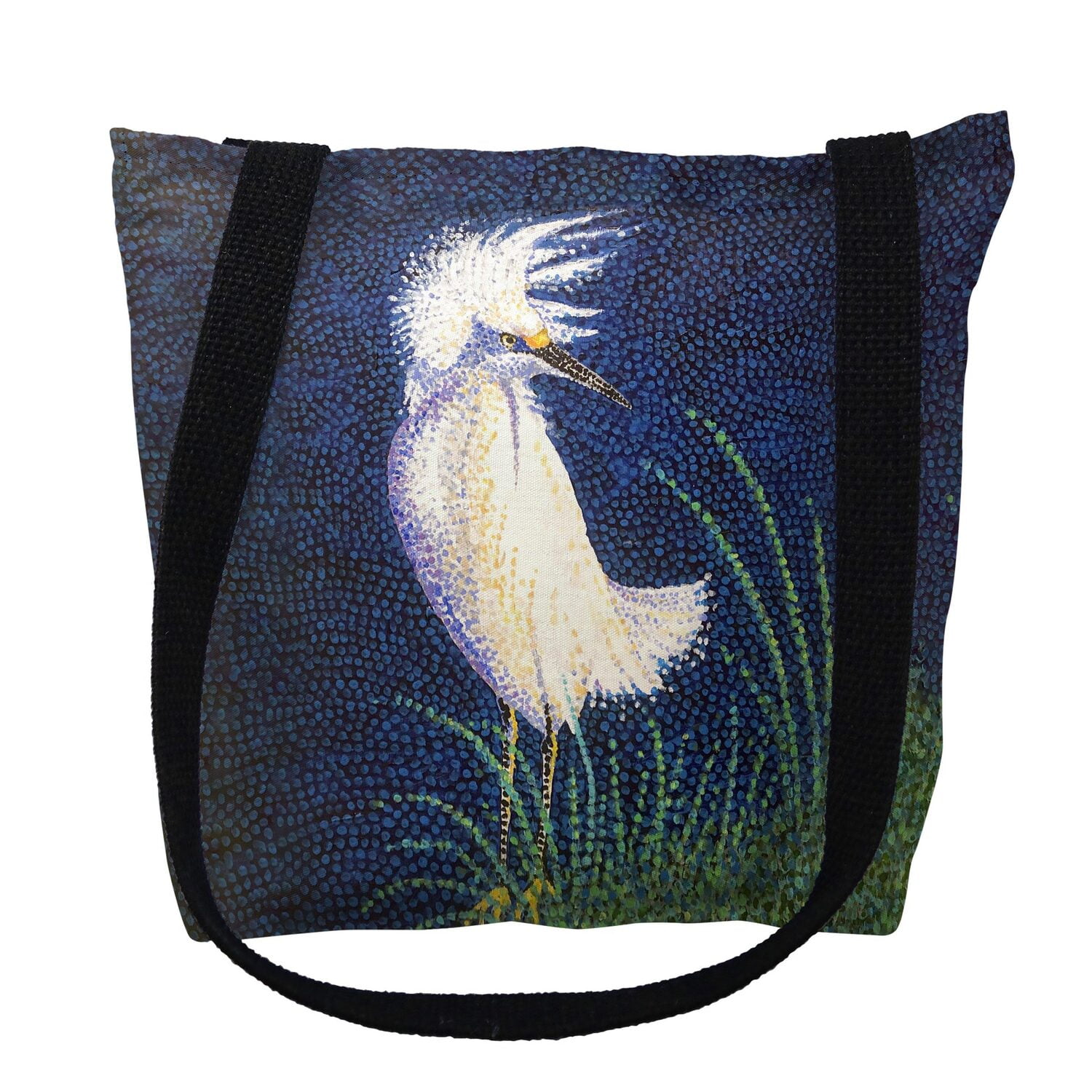 Betsy Drake TY1415S 13 x 13 in. Windy Egret Tote Bag - Small - Walmart.com