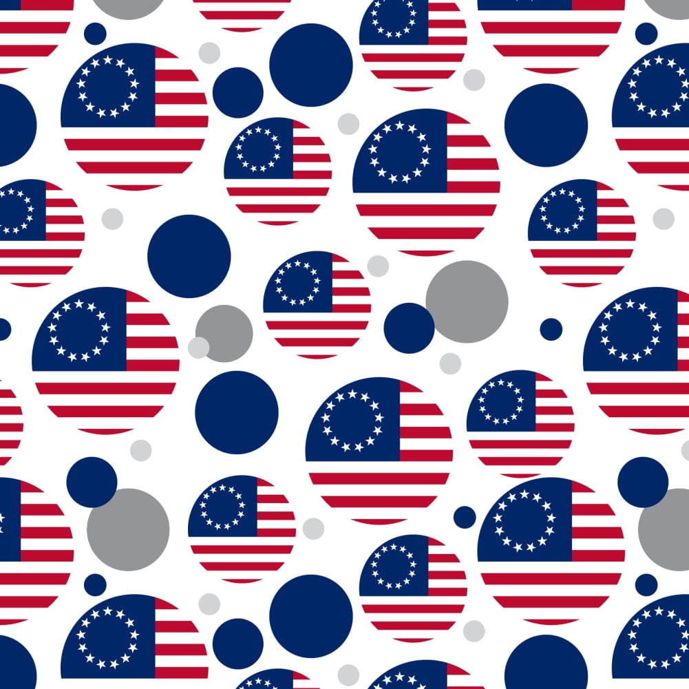 Betsy Ross 1776 American Flag Premium Gift Wrap Wrapping Paper Roll ...