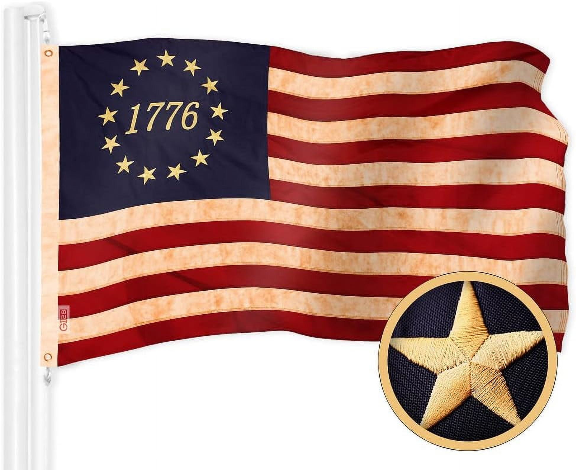 Betsy Ross 1776 Tea-Stained Flag | 2.5x4 Ft | ToughWeave Pro Series ...