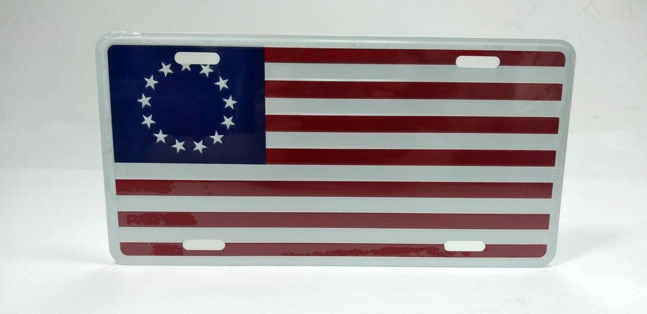 Betsy Ross American Flag Design Novelty Vanity License Plate Tag Sign ...