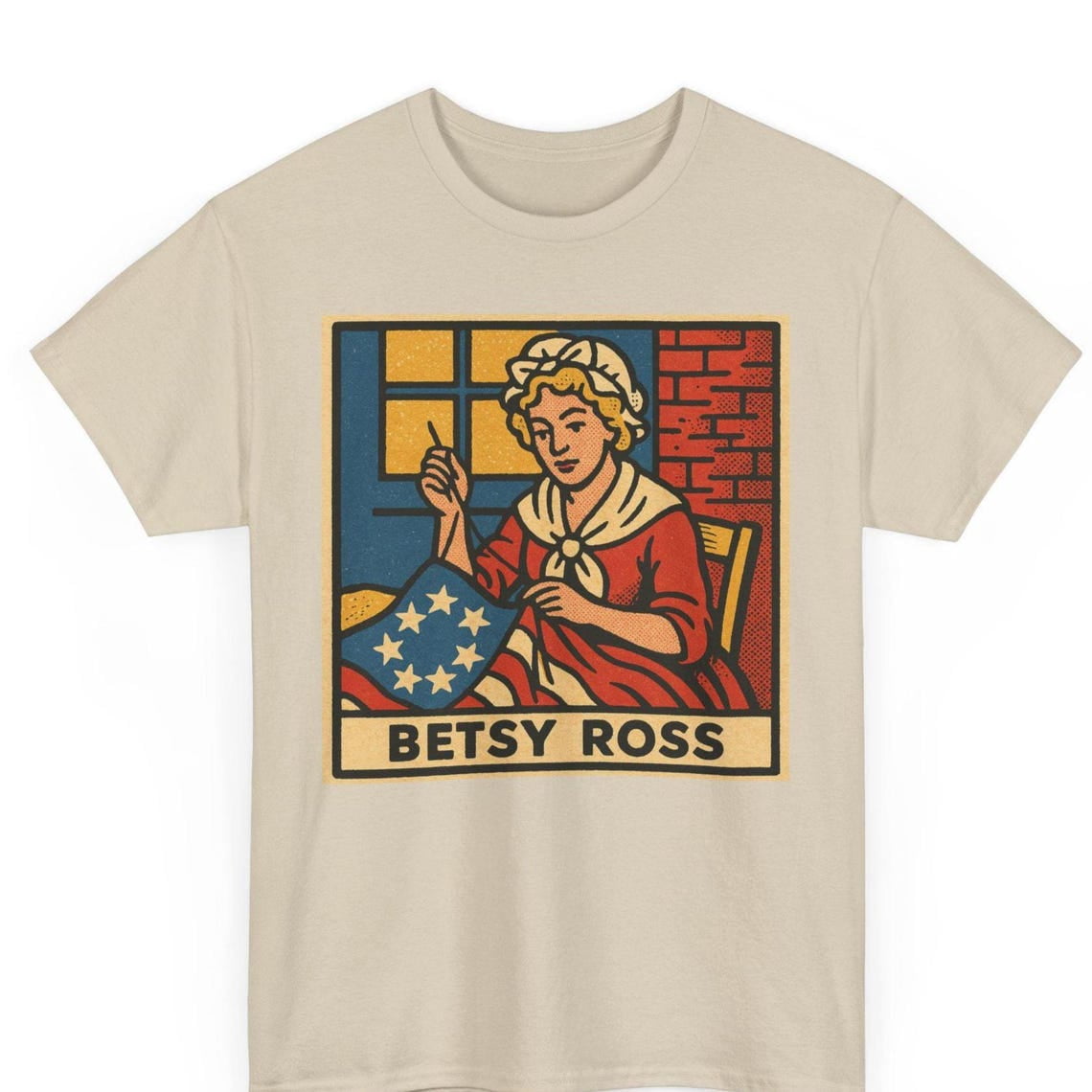 Betsy Ross Comic Retro Americana Revolutionary War Flag Maker ...