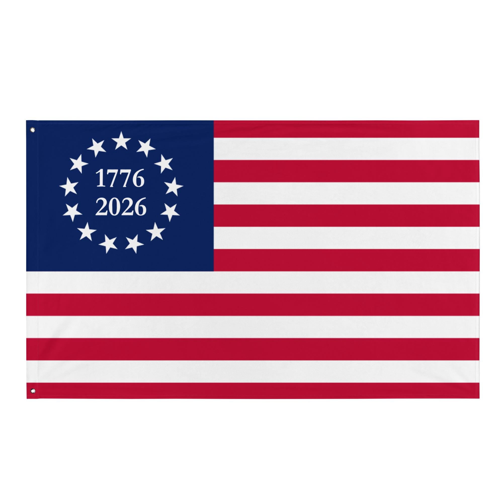 Betsy Ross Flag 1776-2026 - America 250 Commemorative Patriotic Wall ...