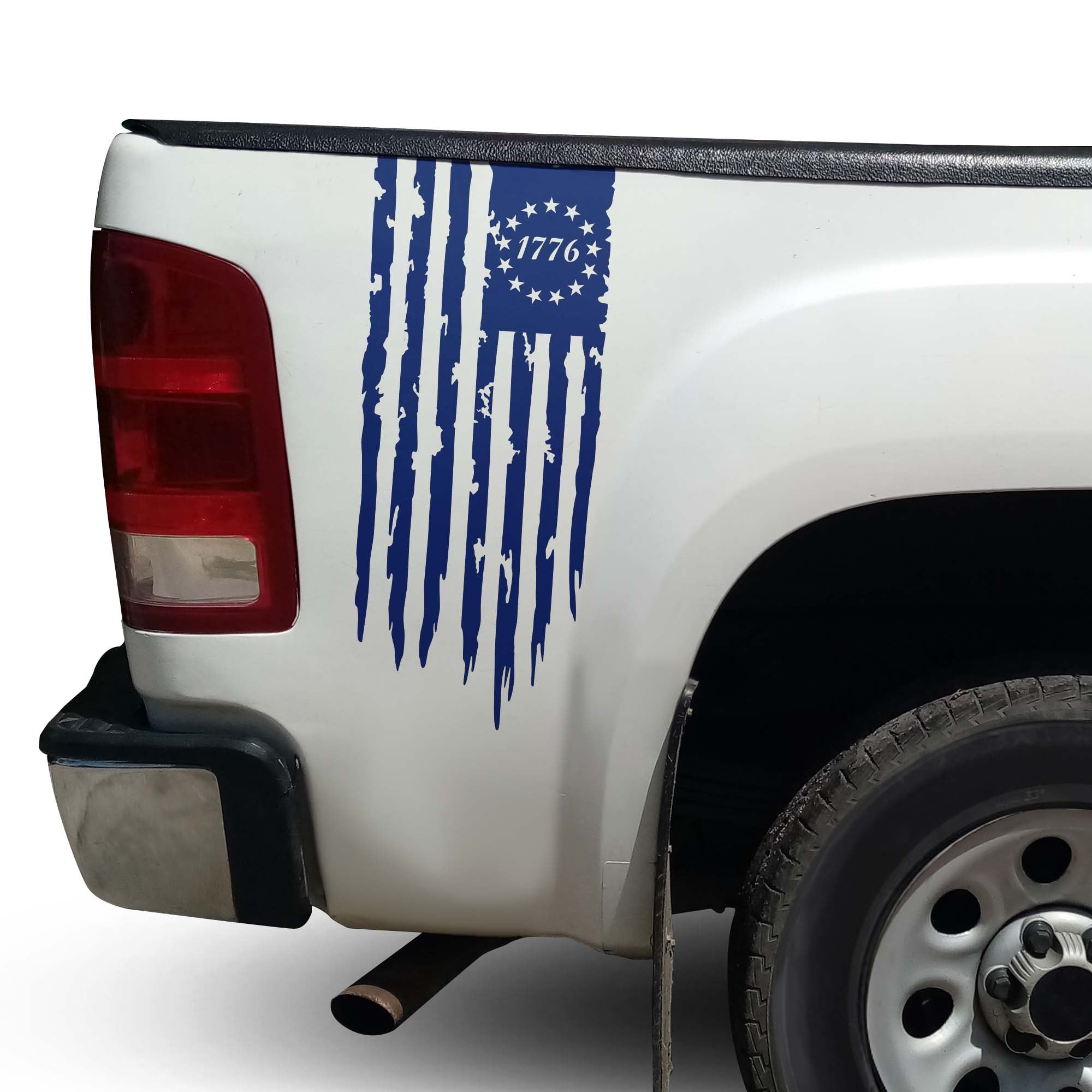 Betsy Ross Flag 1776 Distressed American USA US Flag Rear Truck Bed ...