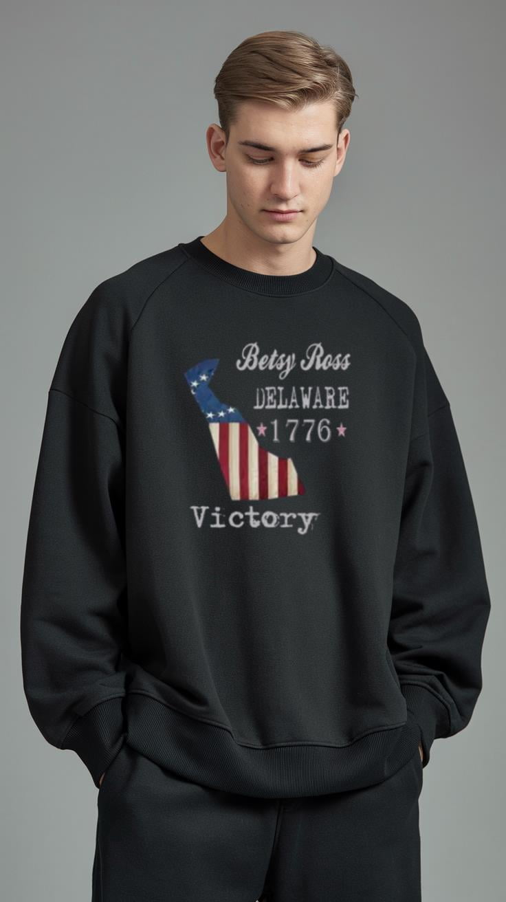 Betsy Ross Flag Delaware State 1776 Mens Premium Historic Patriotic Apparel Sweatshirt , for men ...