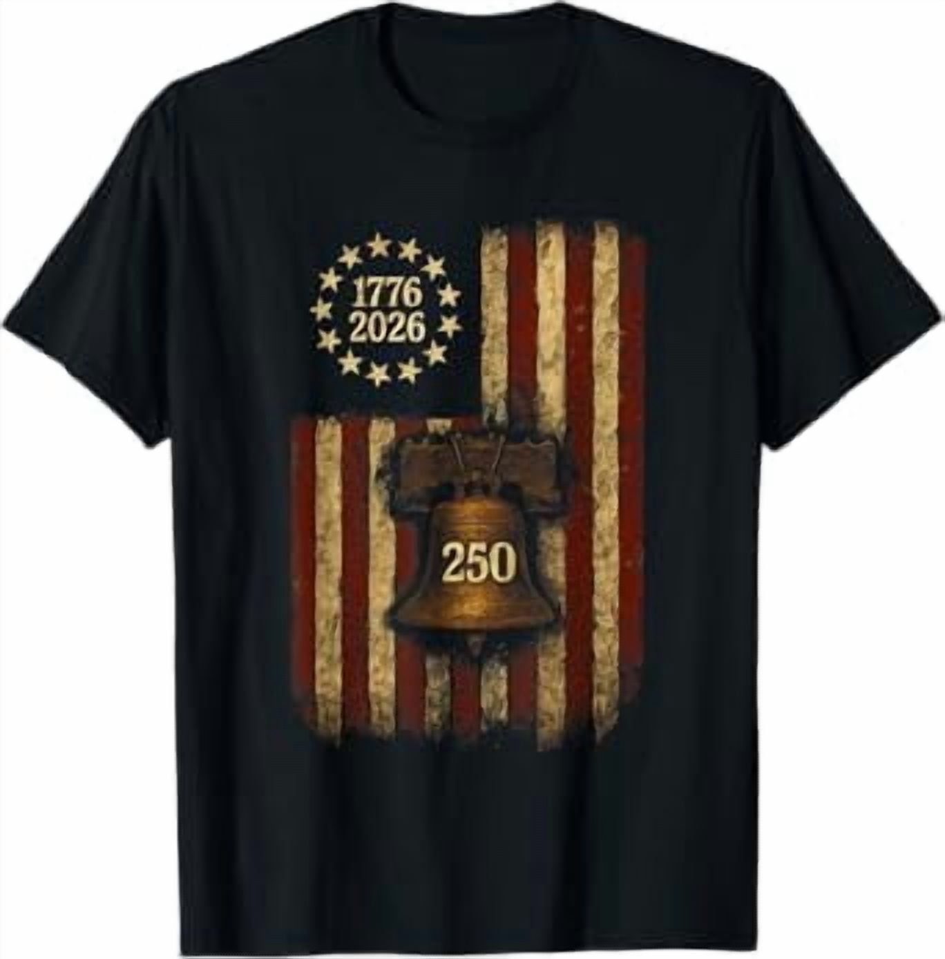 Betsy Ross Flag Liberty Bell July 4th 250th Birthday T-Shirt - Walmart.com