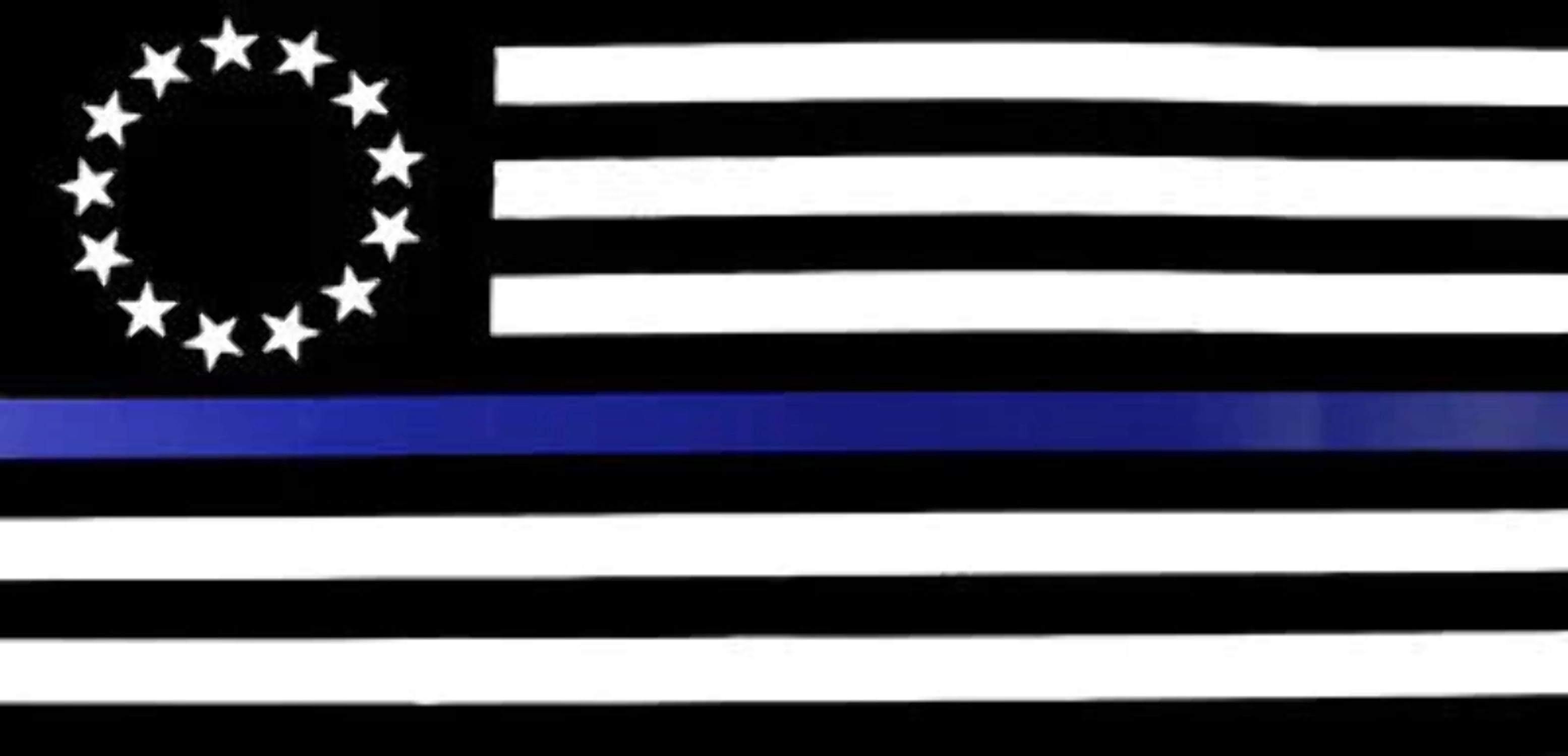 Betsy Ross Historical Thin Blue Line Police Memorial Vinyl Decal Bumper ...