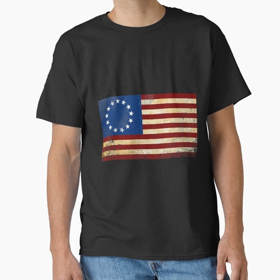 Betsy Ross Proud Us Flag Historic 1776 Liberty T-Shirt - Walmart.com