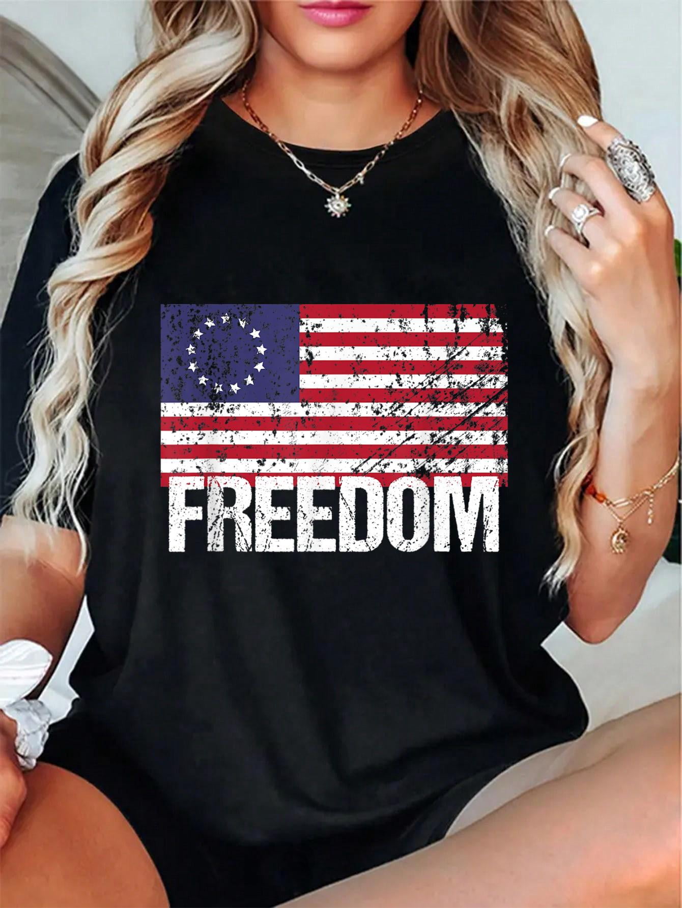 Betsy Ross Shirt 4th Of July American Flag Tshirt Retro T-Shirt for ...