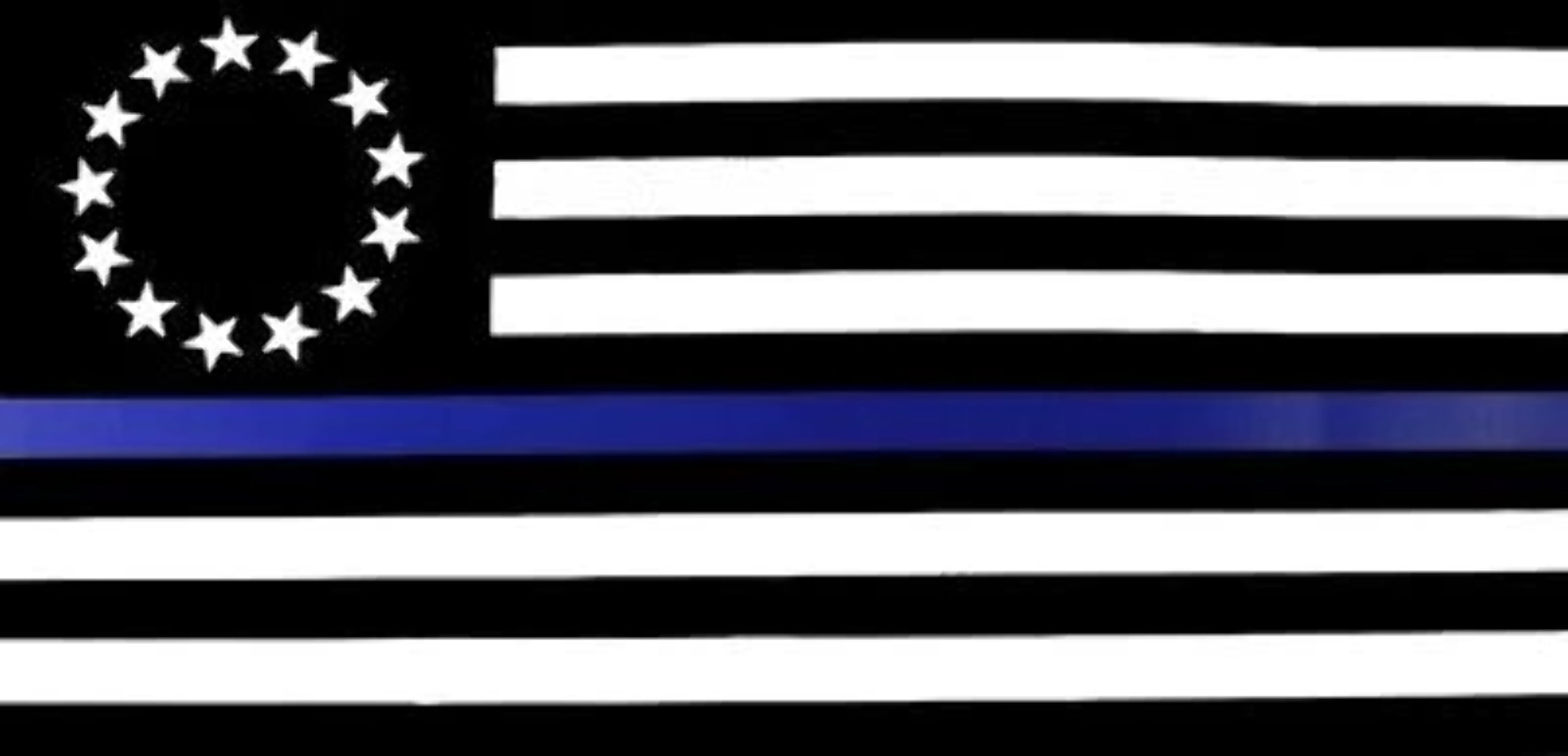 Betsy Ross Thin Blue Line Police Memorial Vinyl Decal Bumper Sticker ...