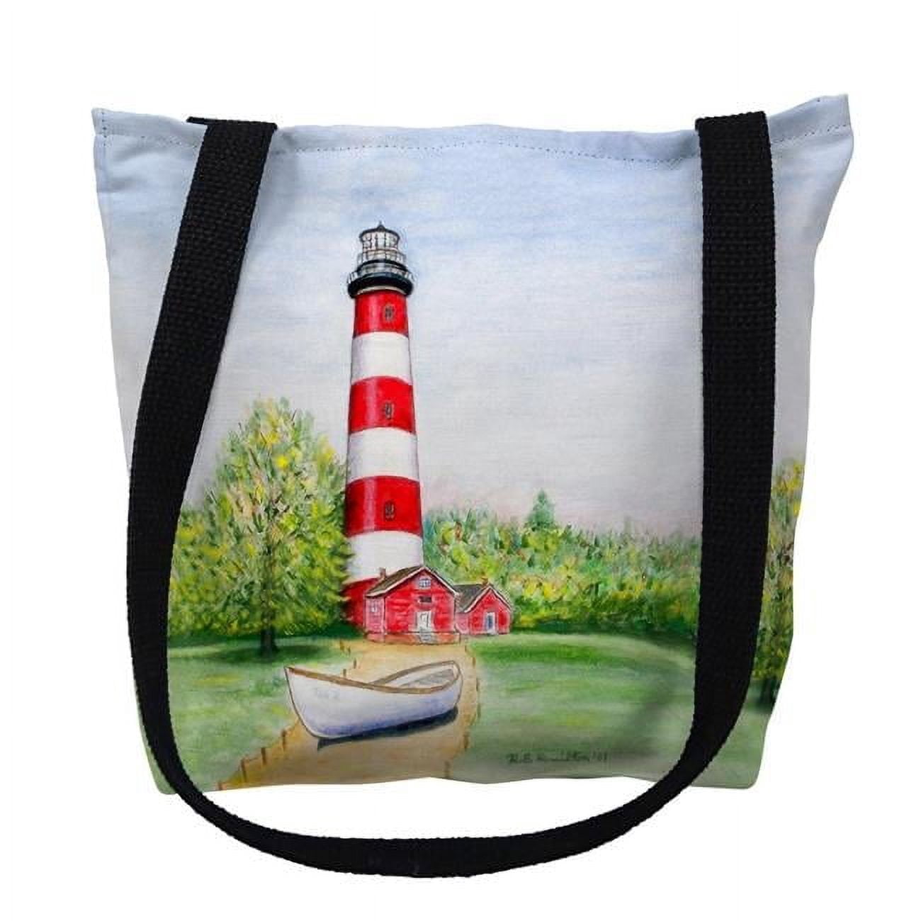 Betsydrake TY101G 18 x 18 in. Chincoteague Lighthouse, VA Tote Bag ...