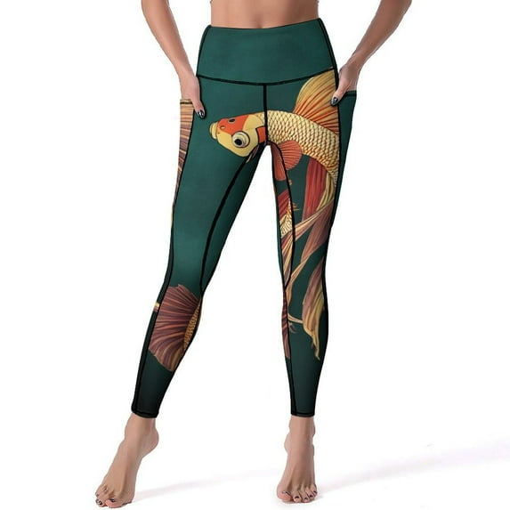 Betta Fish Art Print Leggings Gym Wear Gym Sportswear Woman Tight ...