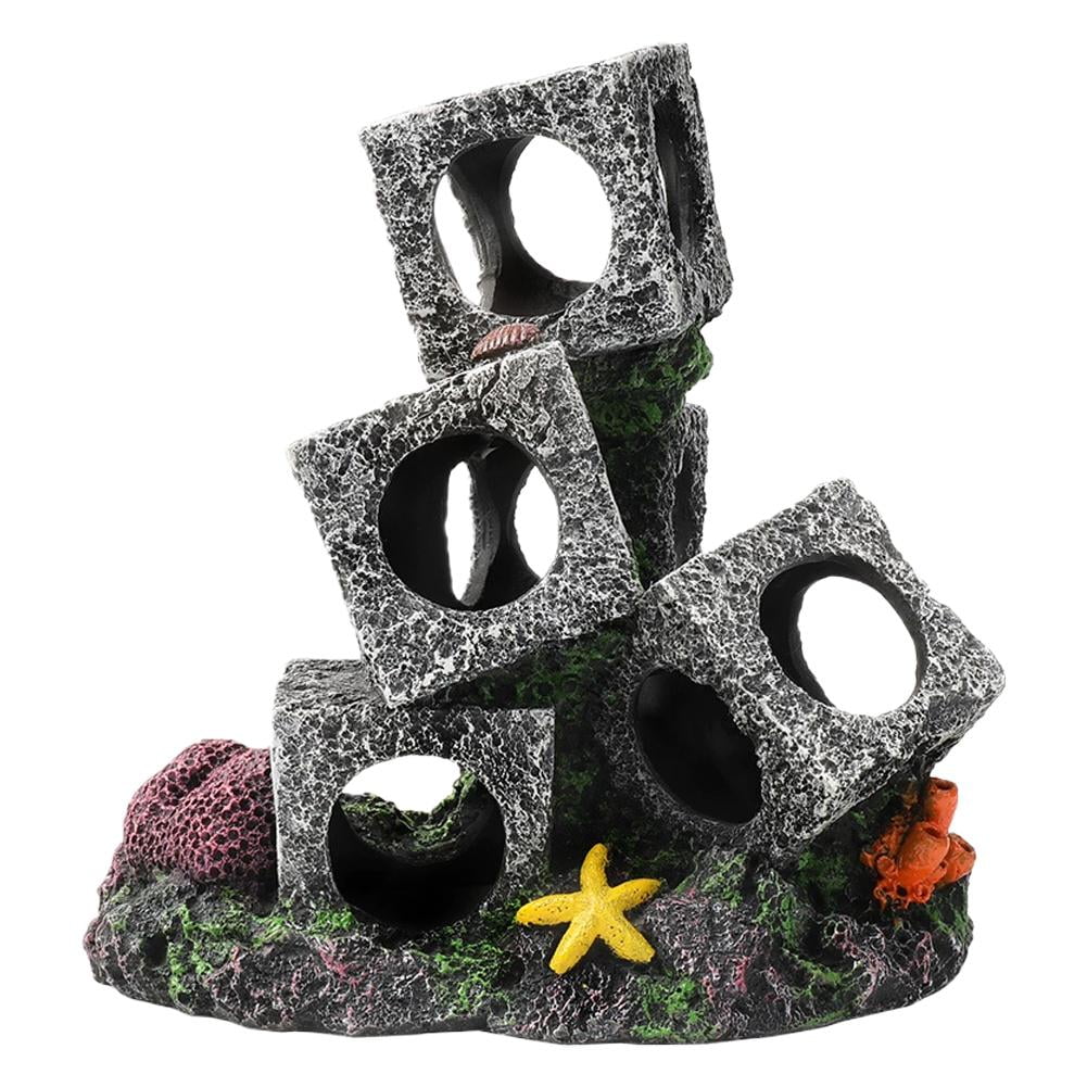 Betta Fish Cave Hideout - Realistic Resin Rock Decor for Aquarium, Safe ...