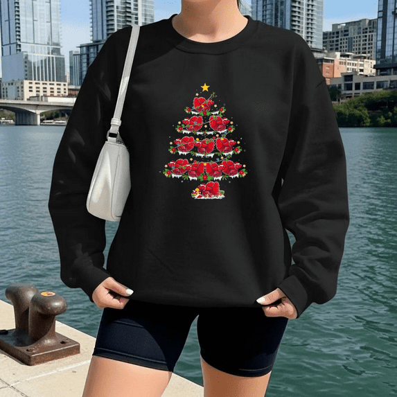 Betta Fish Christmas Tree Funny Holiday Lighting Sweatshirt, for Men ...