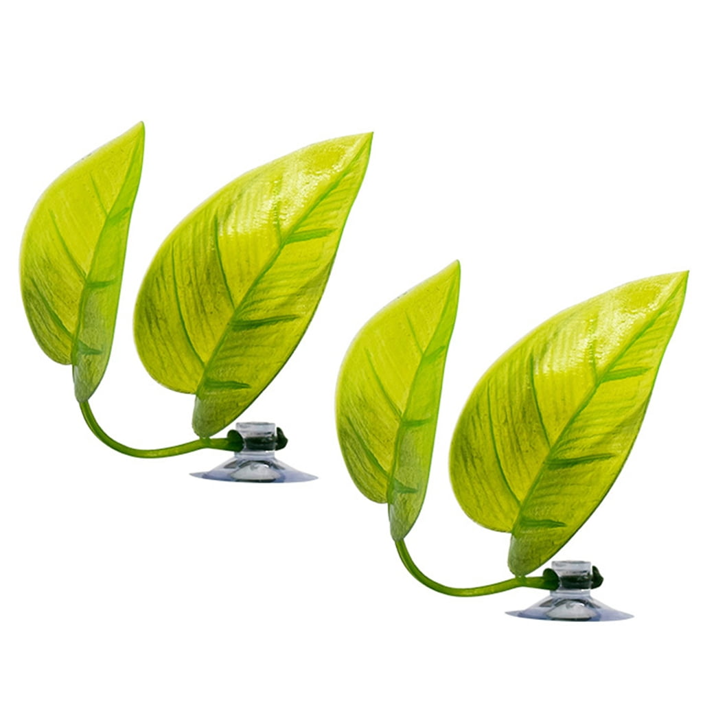 Betta Fish Hammock Plant Suction Cup Leaf Bed Realistic Leaf Pad ...