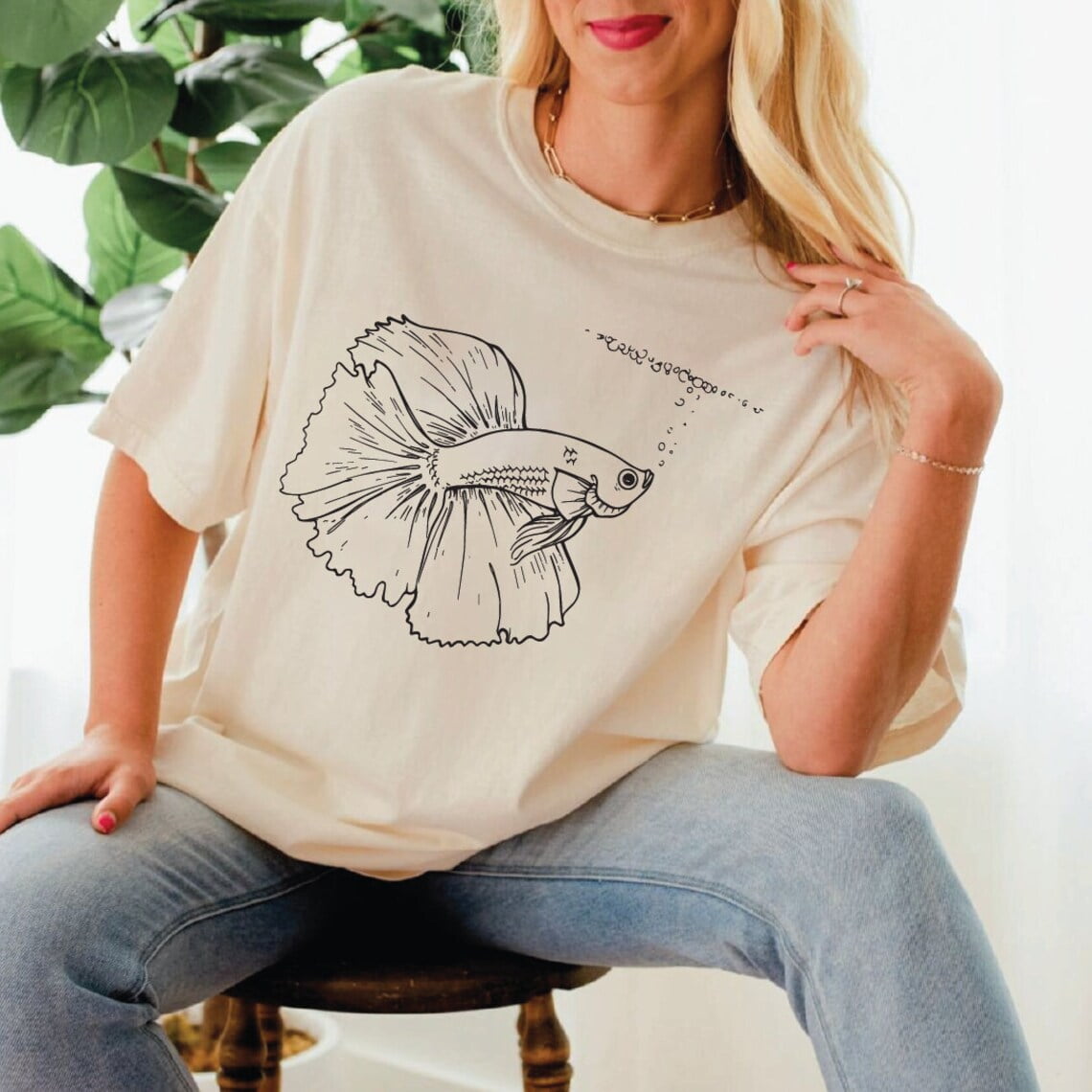 Betta Fish Shirt, Cute Pet Siamese Fighting Fish T-Shirt, Fish Unisex ...