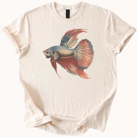 Betta Fish Tee Siamese Fighting Fish Graphic T Shirt - Walmart.com