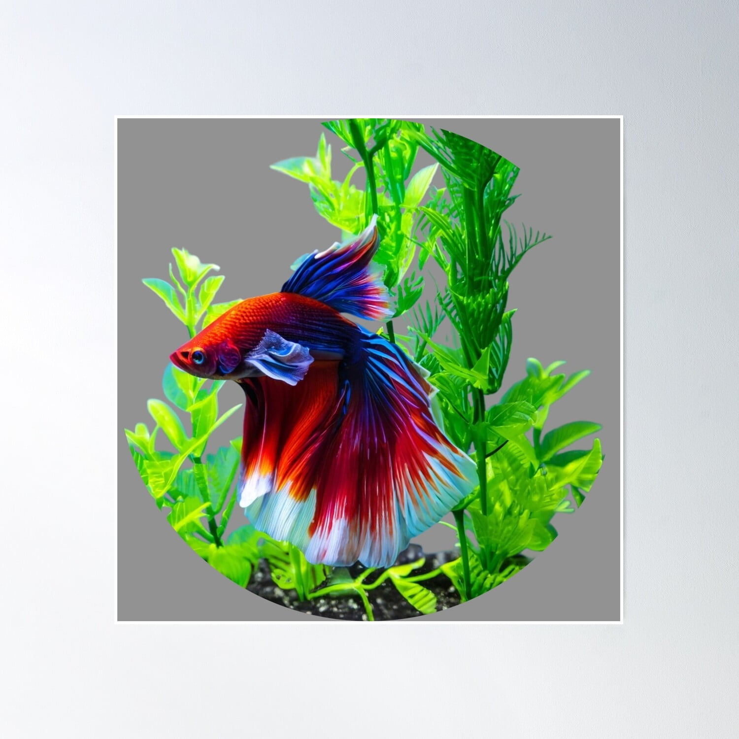 Betta Fish, The Fighter Fish Of Siam Poster Wall Art, Modern Wall Decor ...