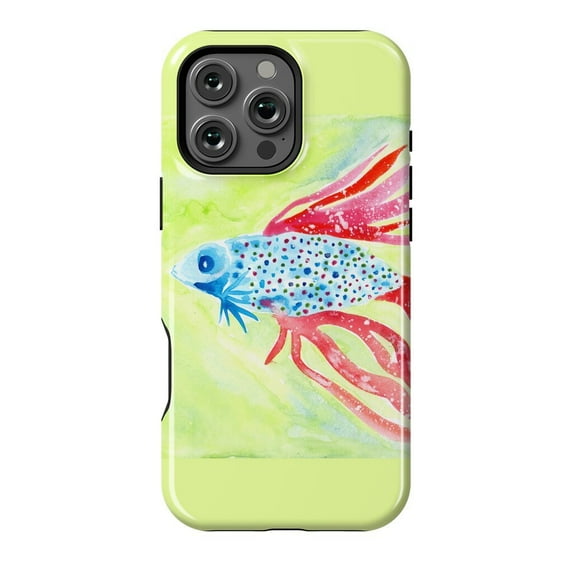 Betta Fish Watercolor Ocean Animal Artwork for iPhone 11 to 17 Pro Max ...