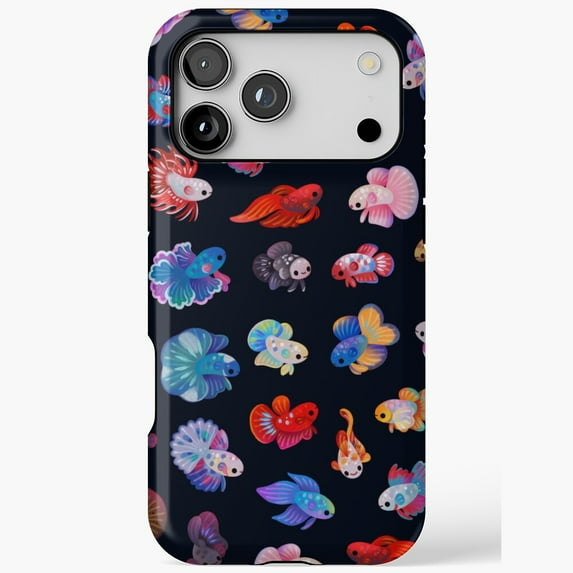 Betta Siamese Fighting Fish Art Phone Cover for iPhone 11 12 13 14 15 ...