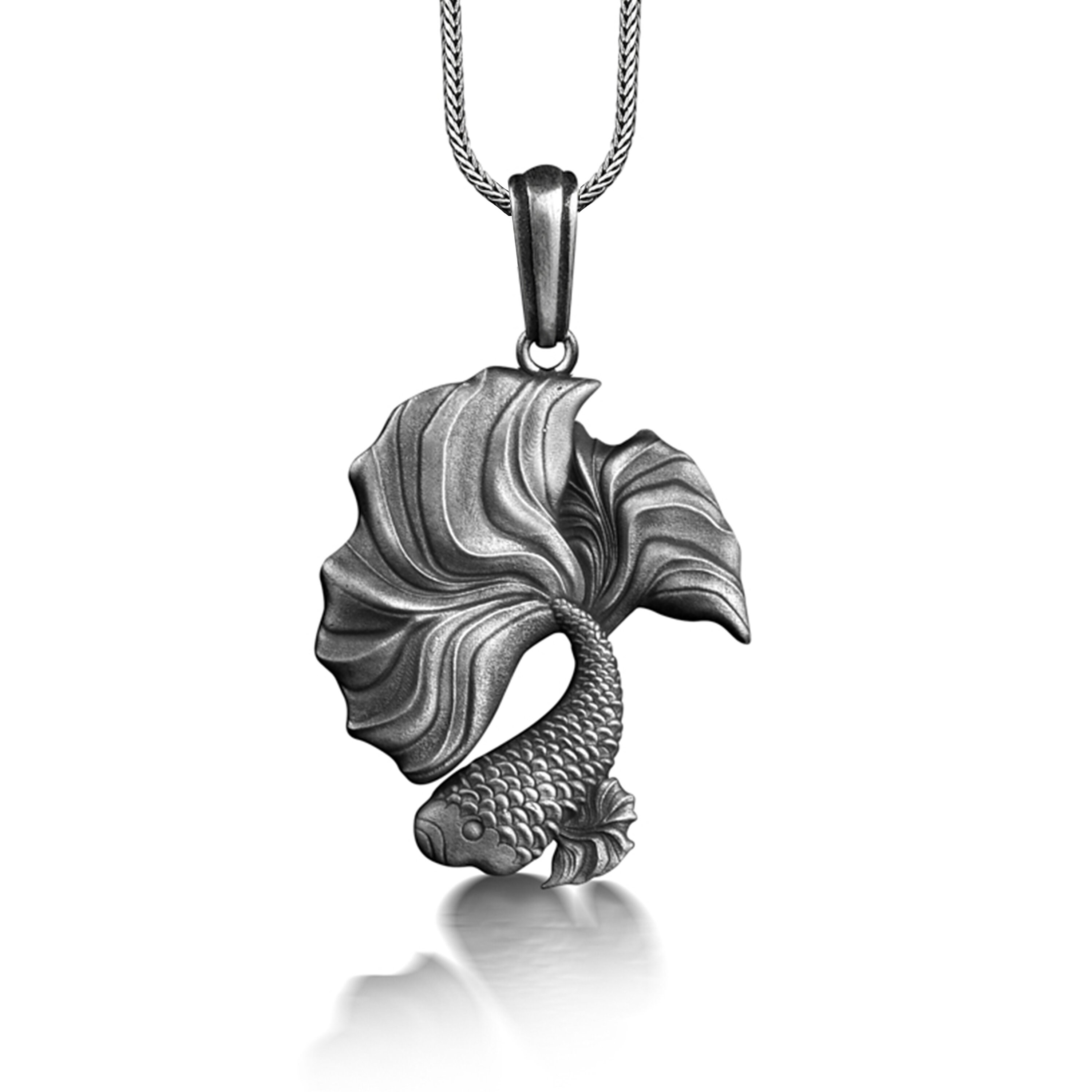 Betta fish beautiful warrior necklace for best friend, Pisces necklace ...