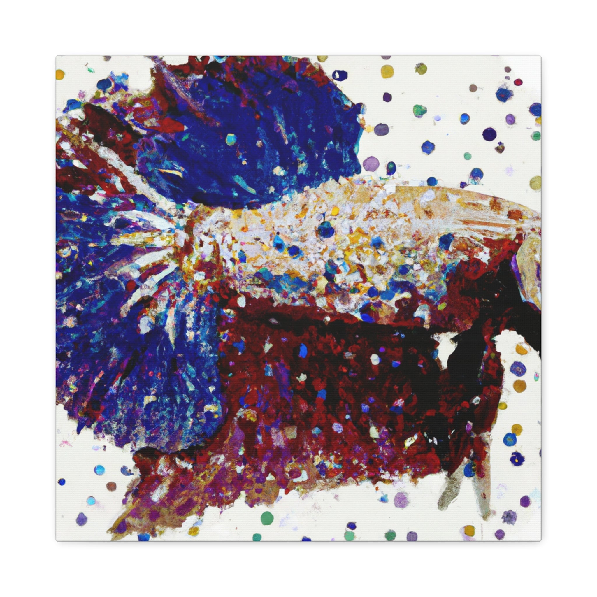 "Betta in Pointillism" - Canvas - Walmart.com