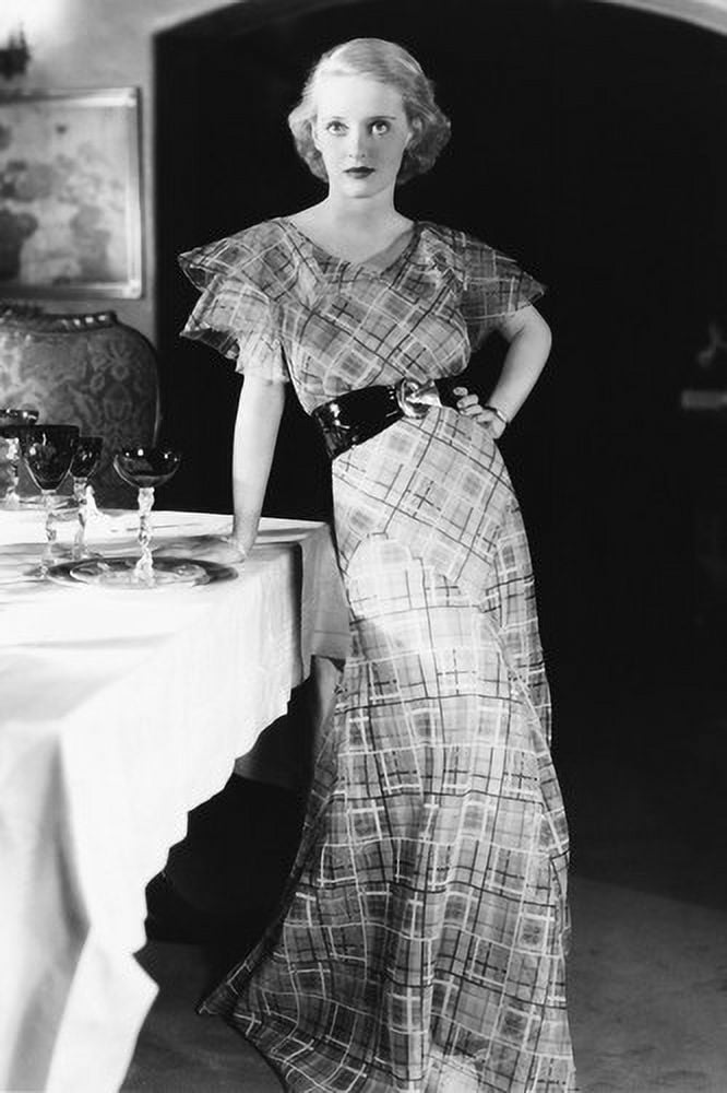 Bette Davis 24x36 Poster Full Length Standing by Wine Glasses - Walmart.com