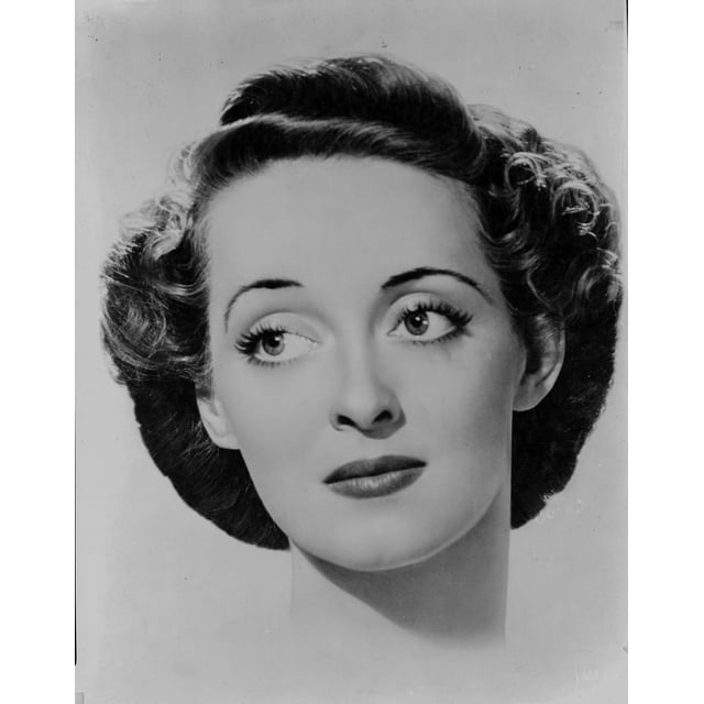 Bette Davis Portrait with Eyes Looking Slight to the Right with Perm ...