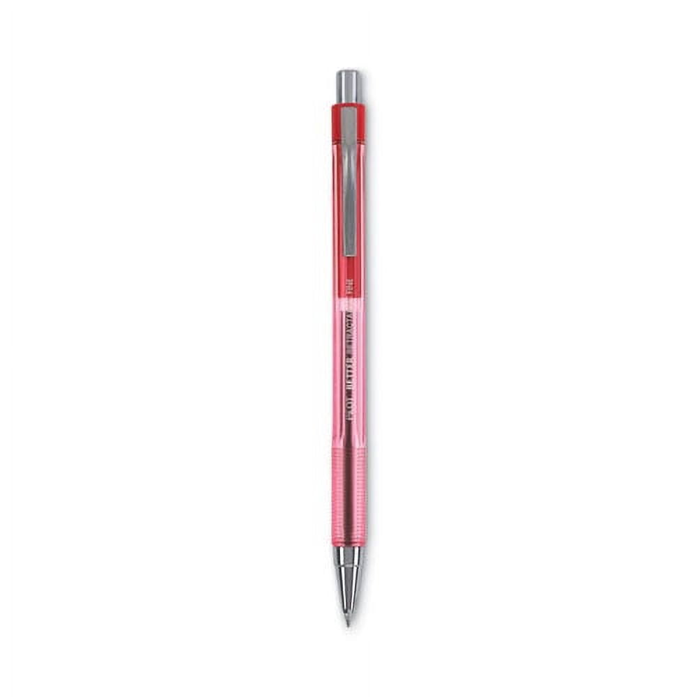 Better Ballpoint Pen, Retractable, Fine 0.7 Mm, Red Ink, Translucent ...