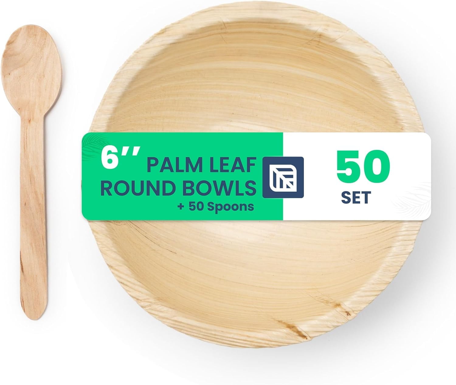 Better than Bamboo 6-Inch Bowls with AFN1Spoons (50 Bowls + 50 Spoons ...