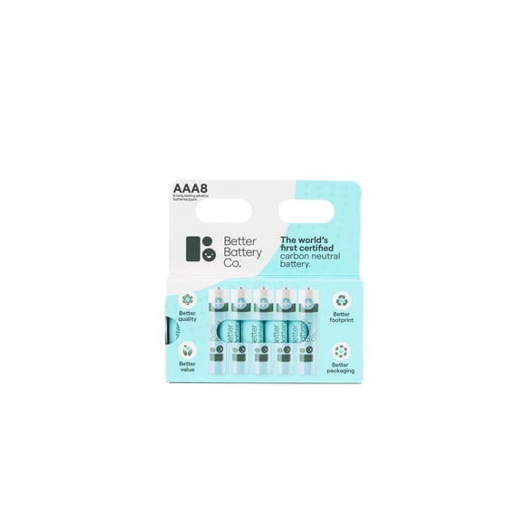 BETTER BATTERY AAA Battery Pack, 8 Count – High-Performance Carbon ...