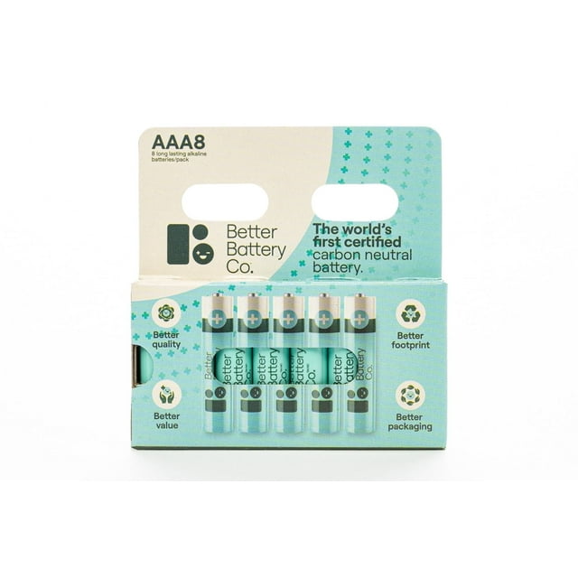 Better Battery Co. AAA 8 Small Pack - Walmart.com