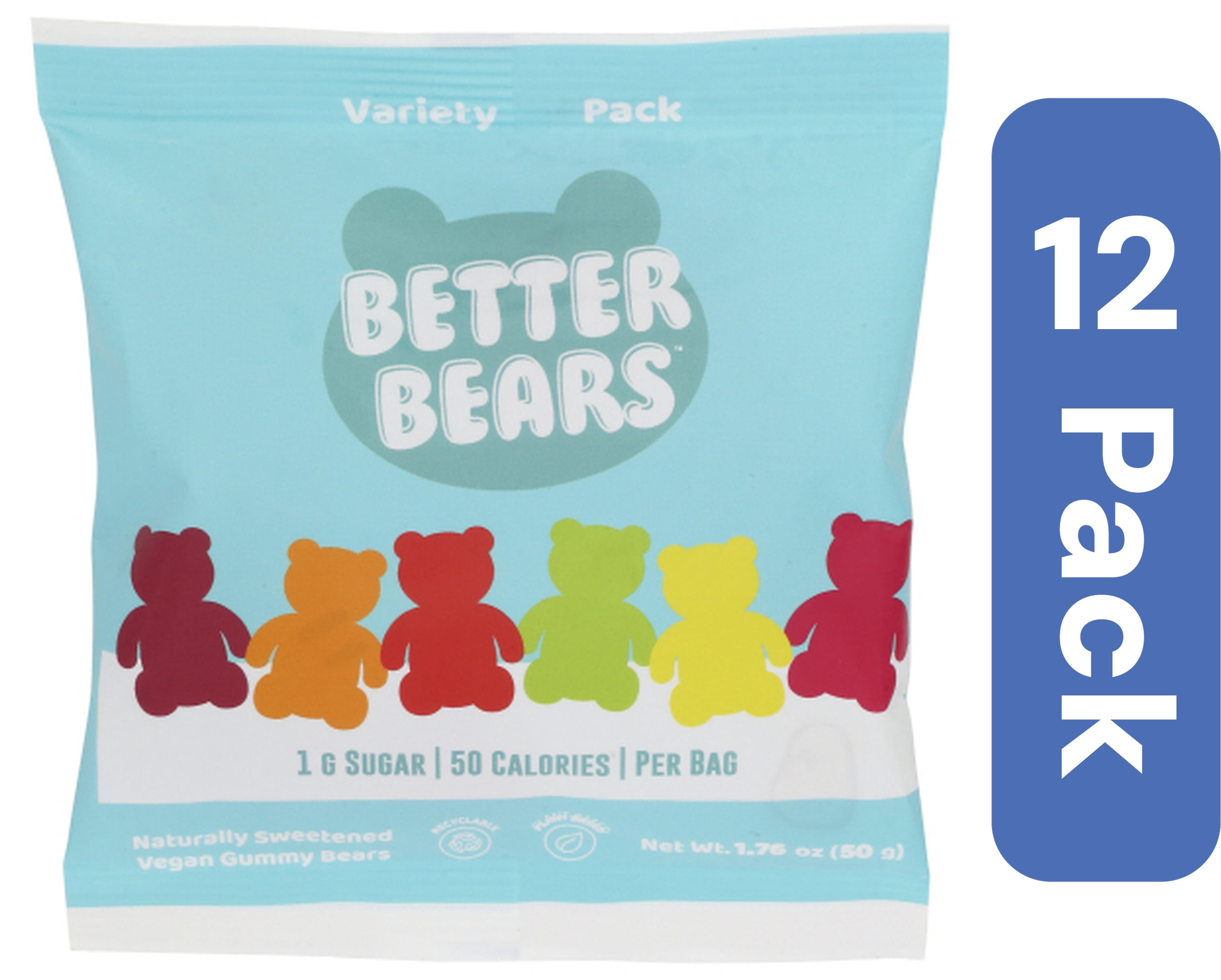 Better Bears Gummy Bears Variety Pack 1.76 oz (Pack Of 12) - Walmart.com