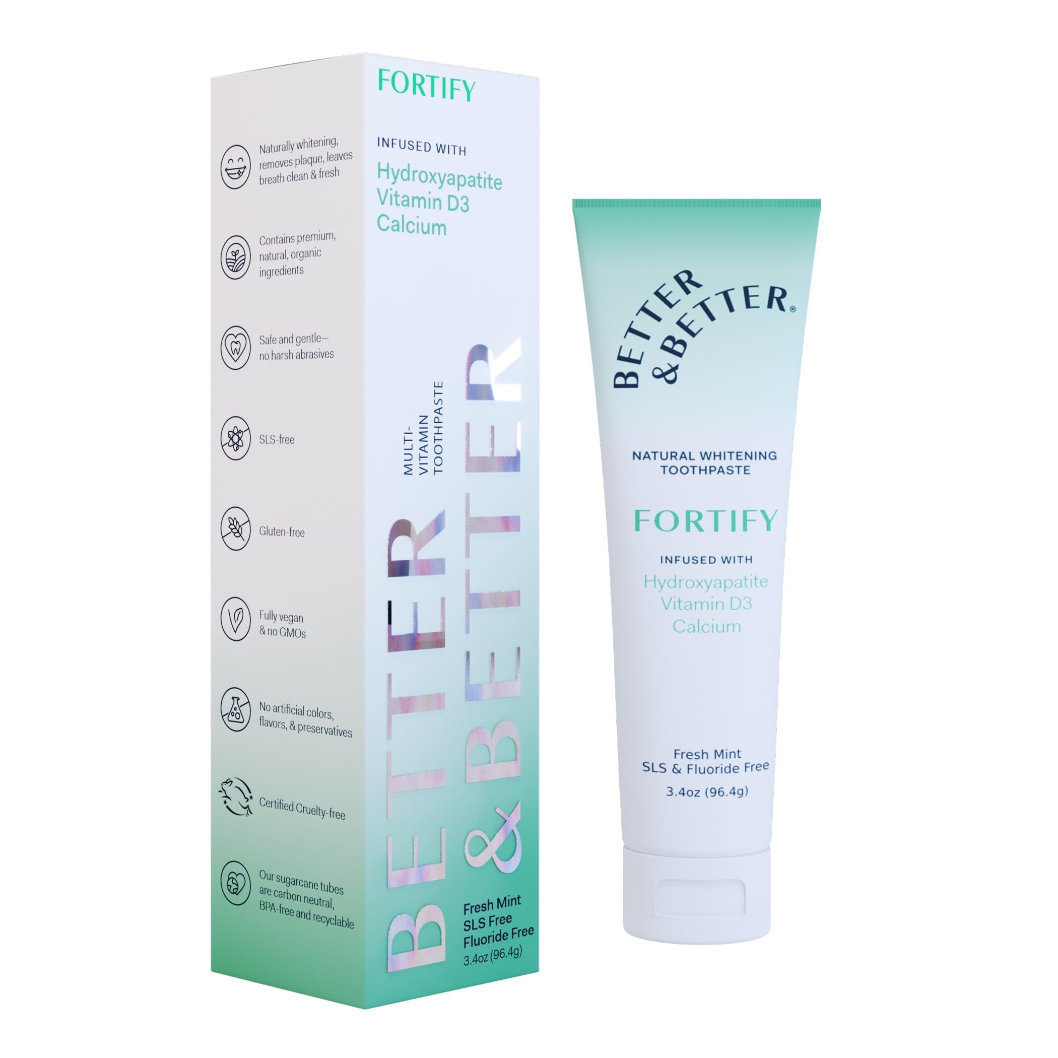 Better & Better Fortify Hydroxyapatite Toothpaste | Infused w/VIT. D ...