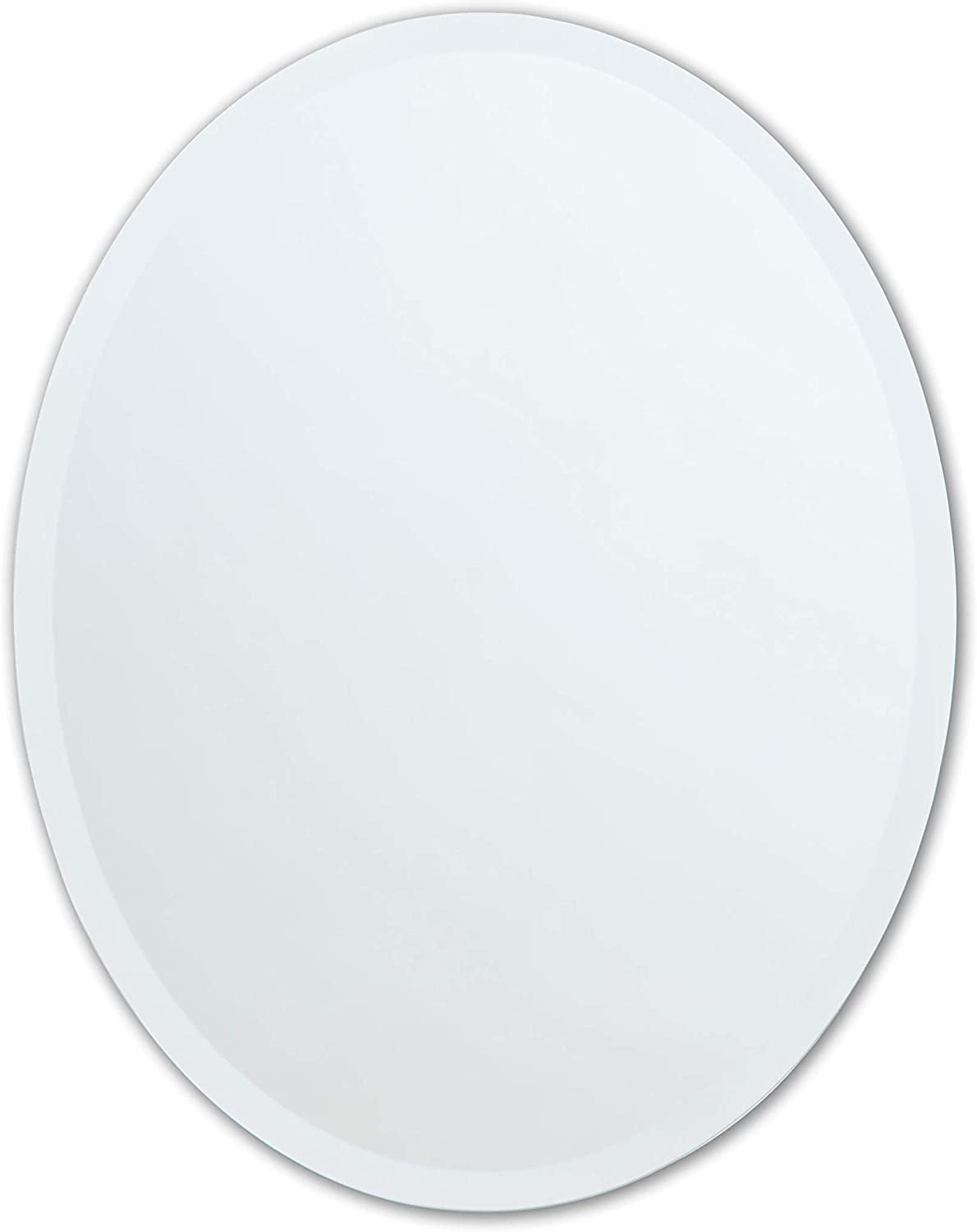 Better Bevel 20" x 27" Frameless Oval Mirror | 1" Beveled Edge | Copper ...