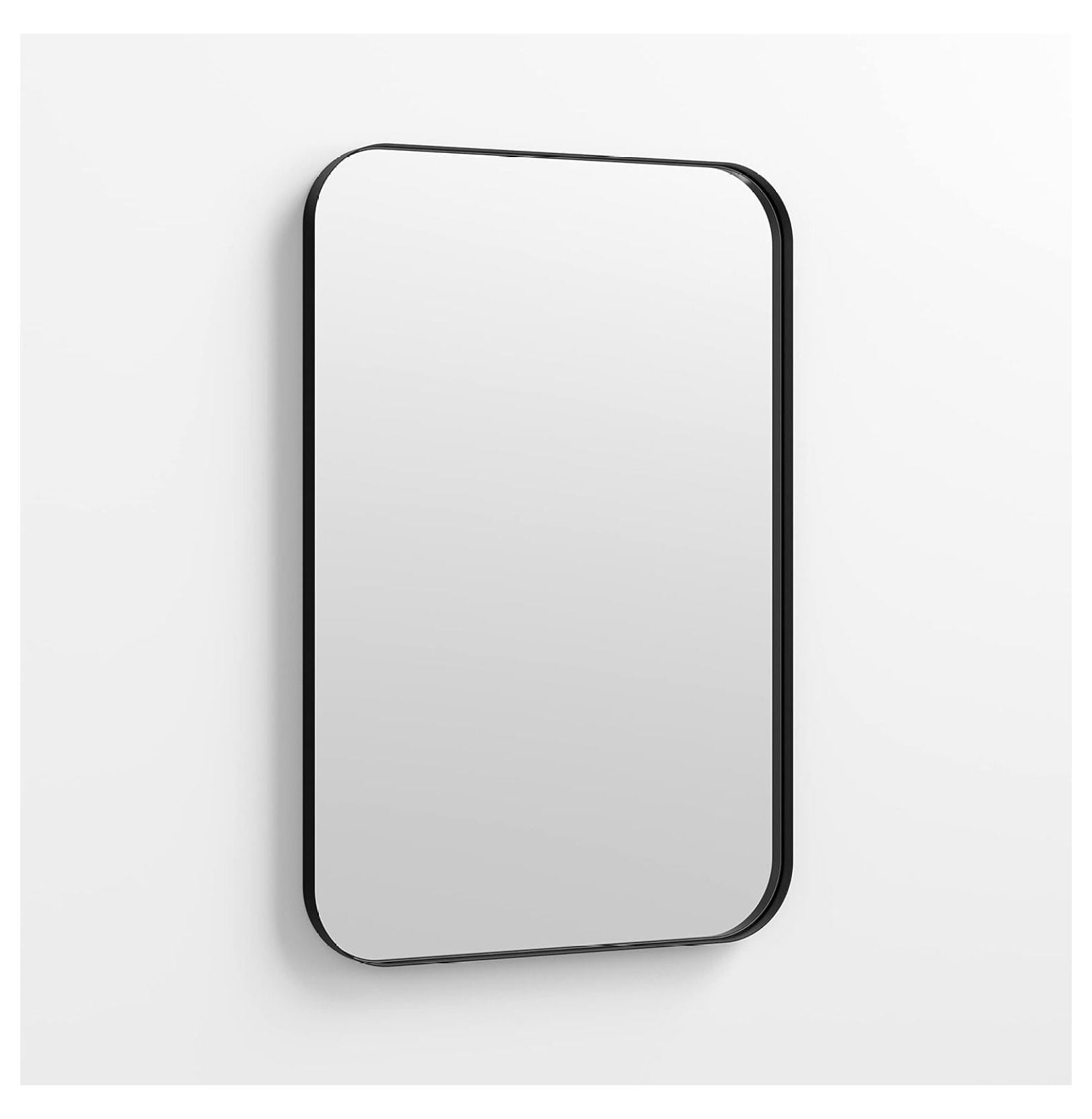 Better Bevel 20" x 30" Black Metal Framed Mirror | Rectangle Bathroom ...