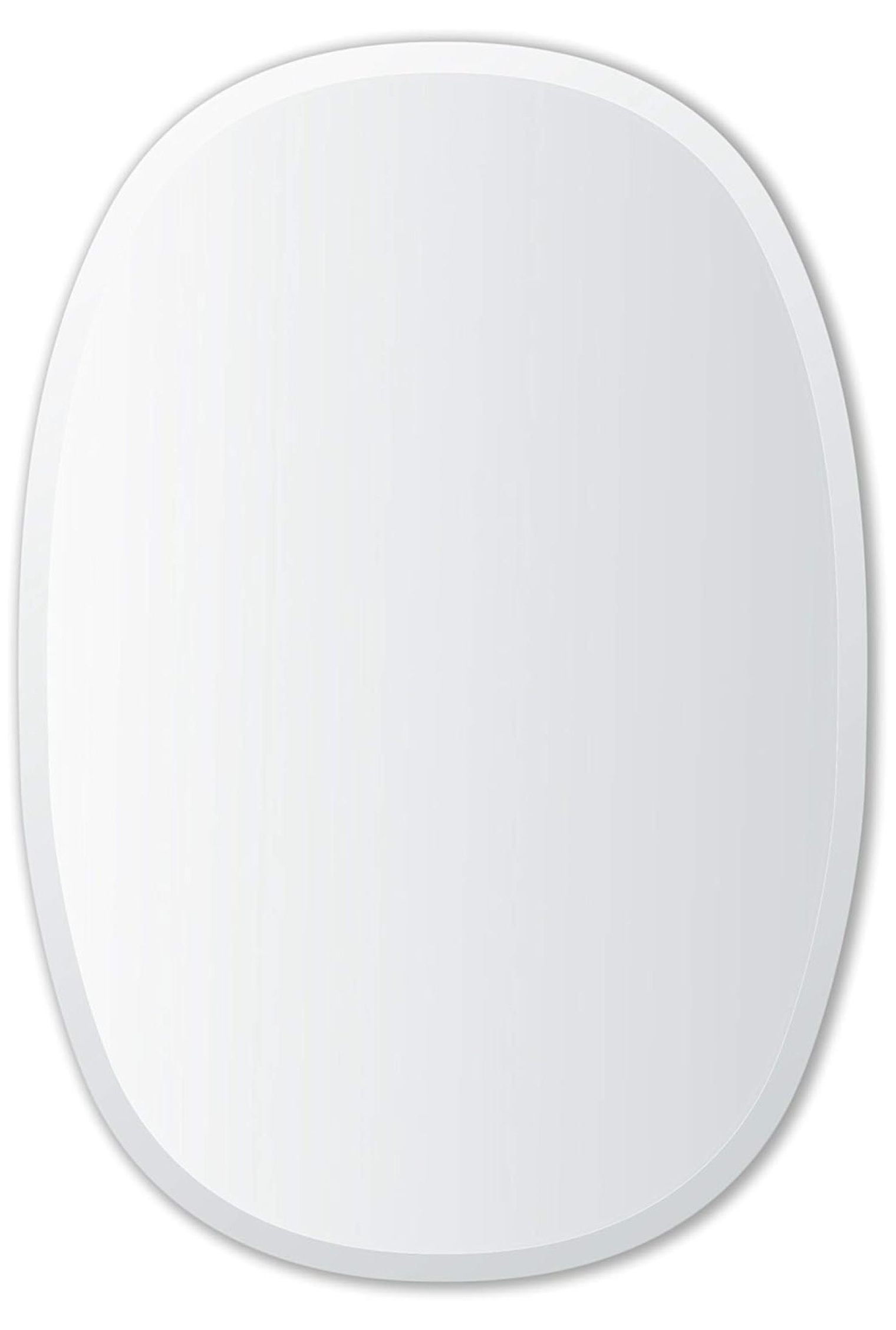 Better Bevel 20" x 30" Frameless Oblong Oval Mirror | 1" Beveled Edge ...