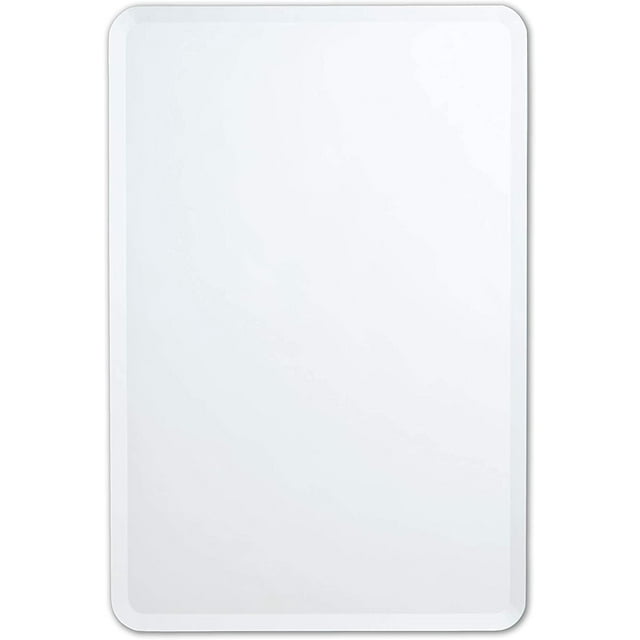 Better Bevel 20" x 30" Frameless Rounded Corner Rectangle Mirror | 1 ...