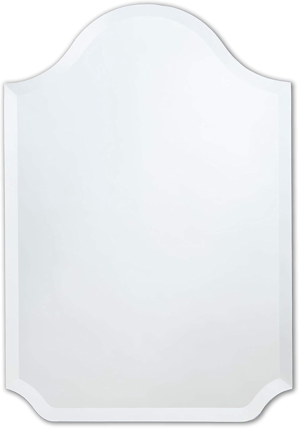 Better Bevel 22" x 32" Frameless Scalloped Bell-Top Mirror | 1" Beveled ...