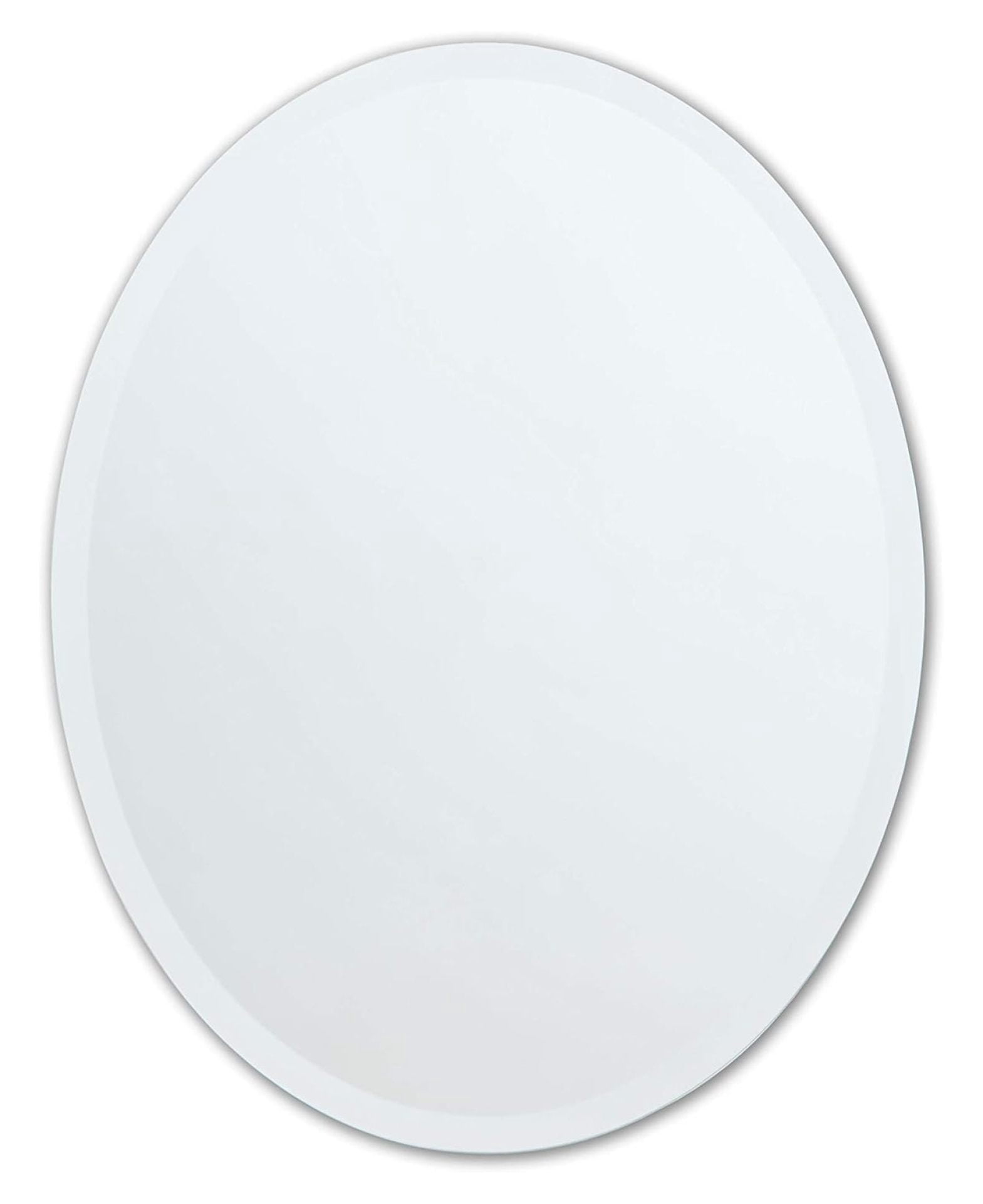 Better Bevel 23.5" x 33" Frameless Oval Mirror | 1" Beveled Edge ...